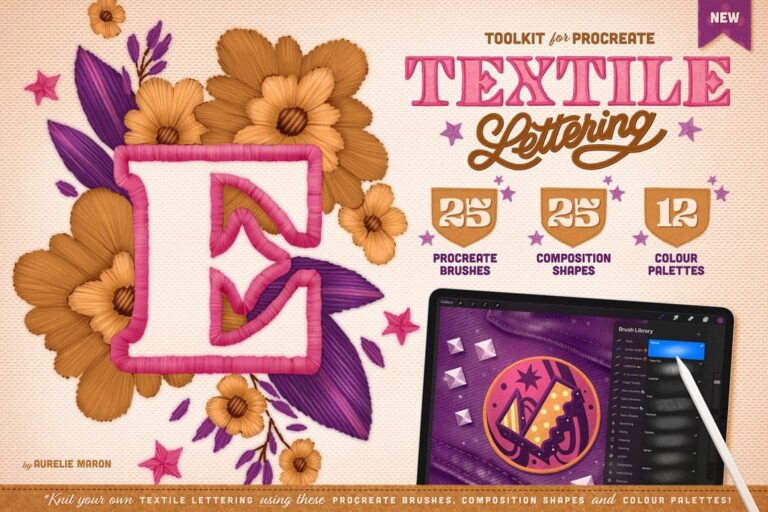 Textile Lettering Toolkit – MasterBundles