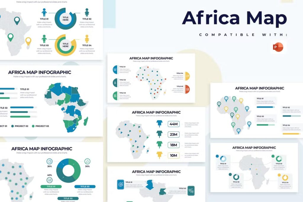 Education Africa Map PowerPoint Infographics – MasterBundles