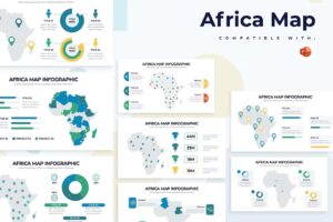 Education Africa Map PowerPoint Infographics | Master Bundles