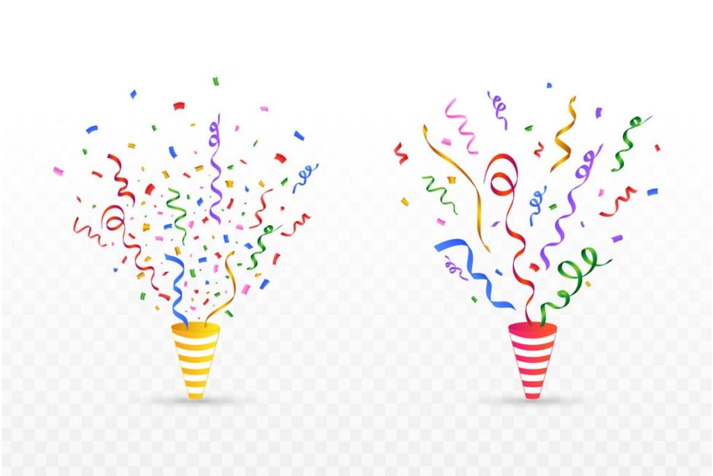 Confetti and Ribbon Explosion Party – MasterBundles