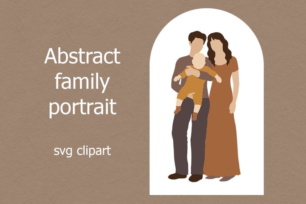 Abstract Family Portrait SVG Clipart – MasterBundles