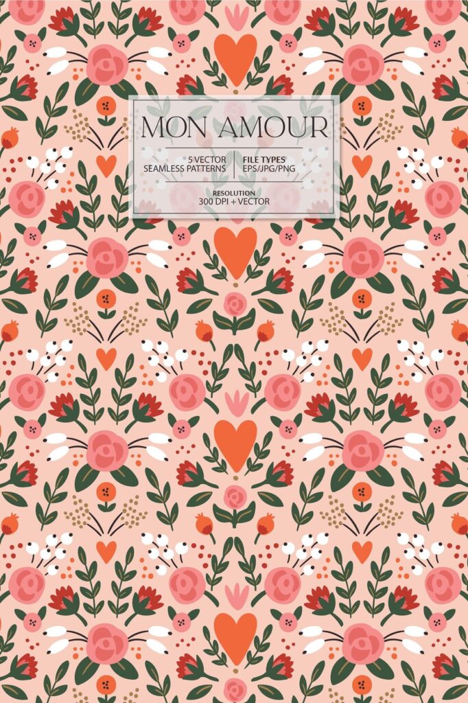 MON AMOUR Pattern – MasterBundles