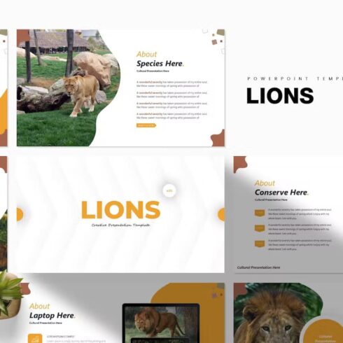 Lions Powerpoint Template – MasterBundles