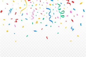 Confetti Falling Vector For Festival | Master Bundles