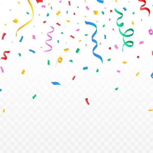 Confetti Falling Vector For Festival | Master Bundles