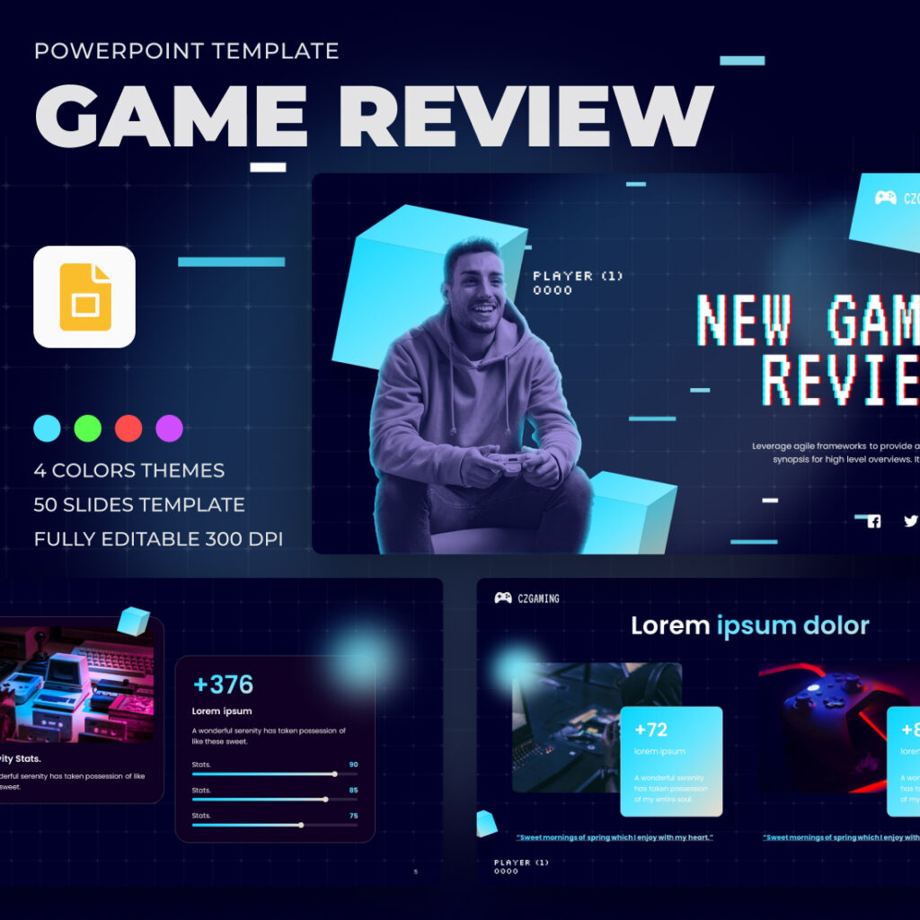 Game Review Google Slides Theme – MasterBundles