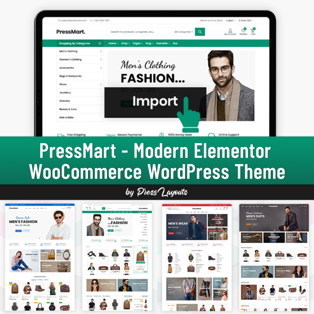PressMart - Modern Elementor WooCommerce WordPress Theme – MasterBundles