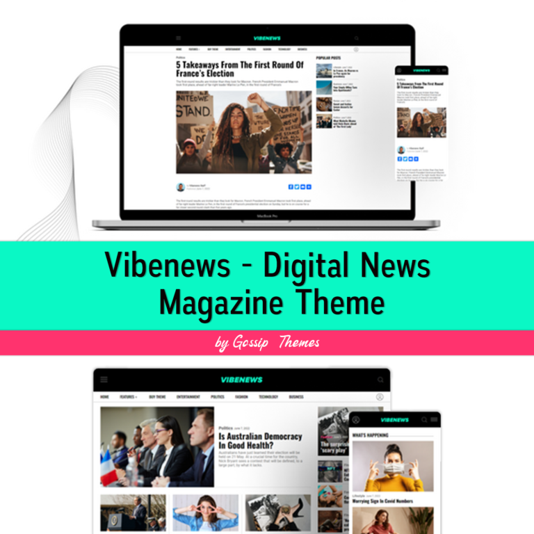 Vibenews - Digital News Magazine Theme – MasterBundles