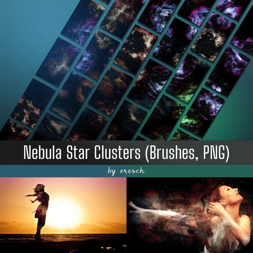 Nebula Star Clusters (Brushes, PNG) – MasterBundles
