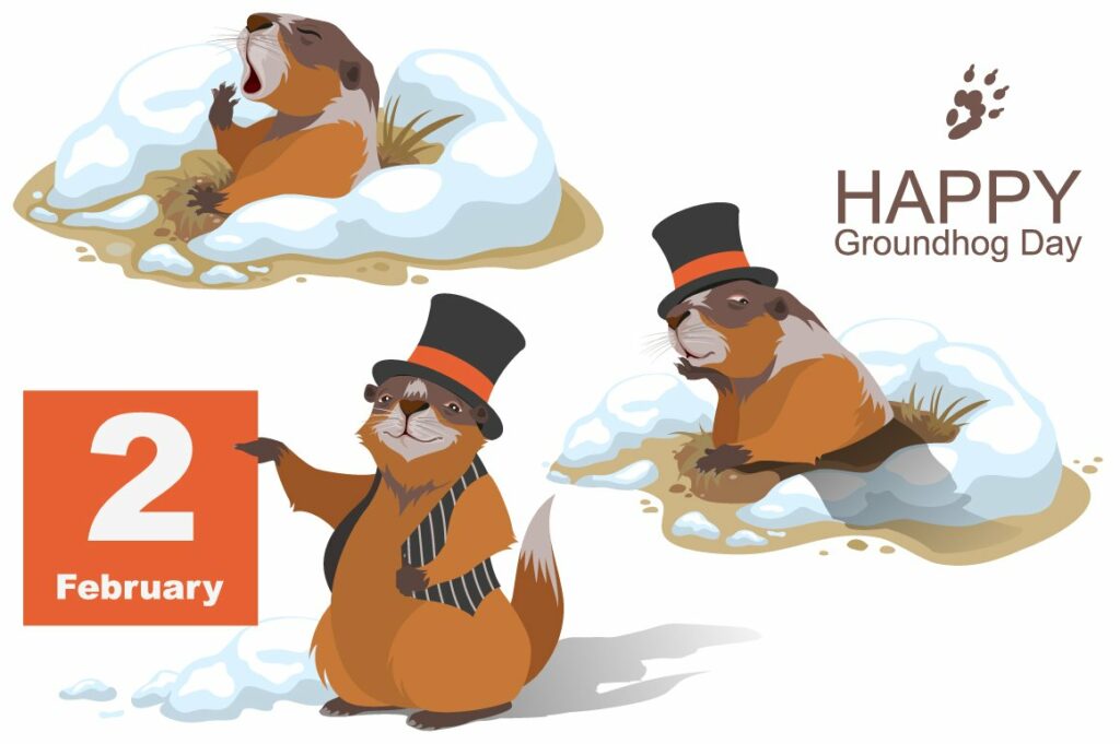 Groundhog Day. Set Of 3 Marmots – MasterBundles