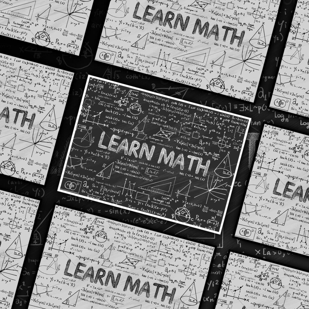 Chalkboard with Math Symbols – MasterBundles