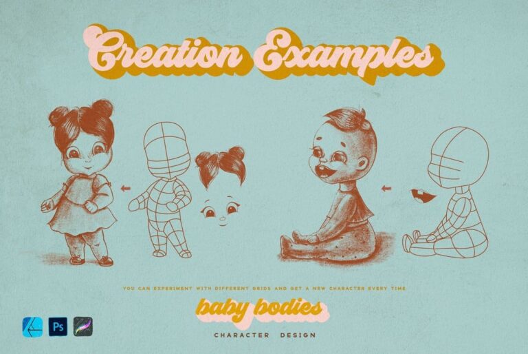 MEGABUNDLE Character Grids – MasterBundles