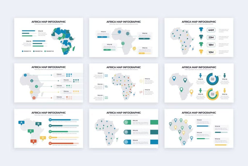 Education Africa Map PowerPoint Infographics – MasterBundles