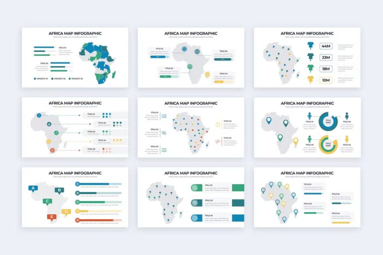 Education Africa Map PowerPoint Infographics – MasterBundles