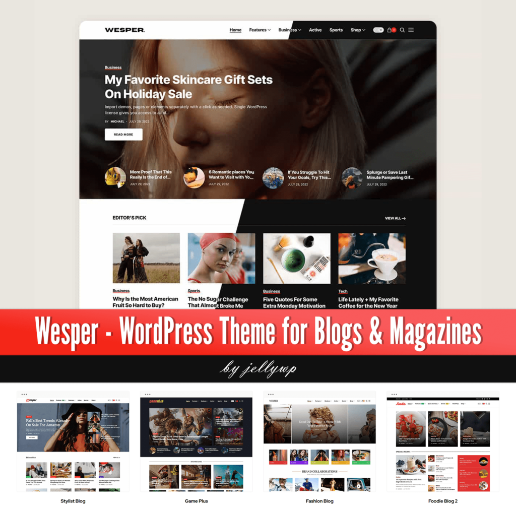 Wesper - WordPress Theme for Blogs & Magazines – MasterBundles
