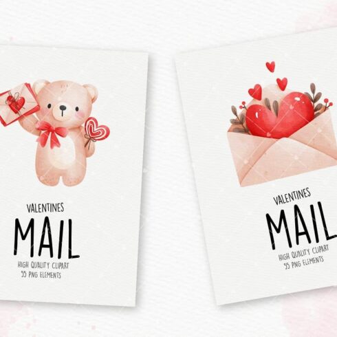 Valentine Mail Clipart | Master Bundles