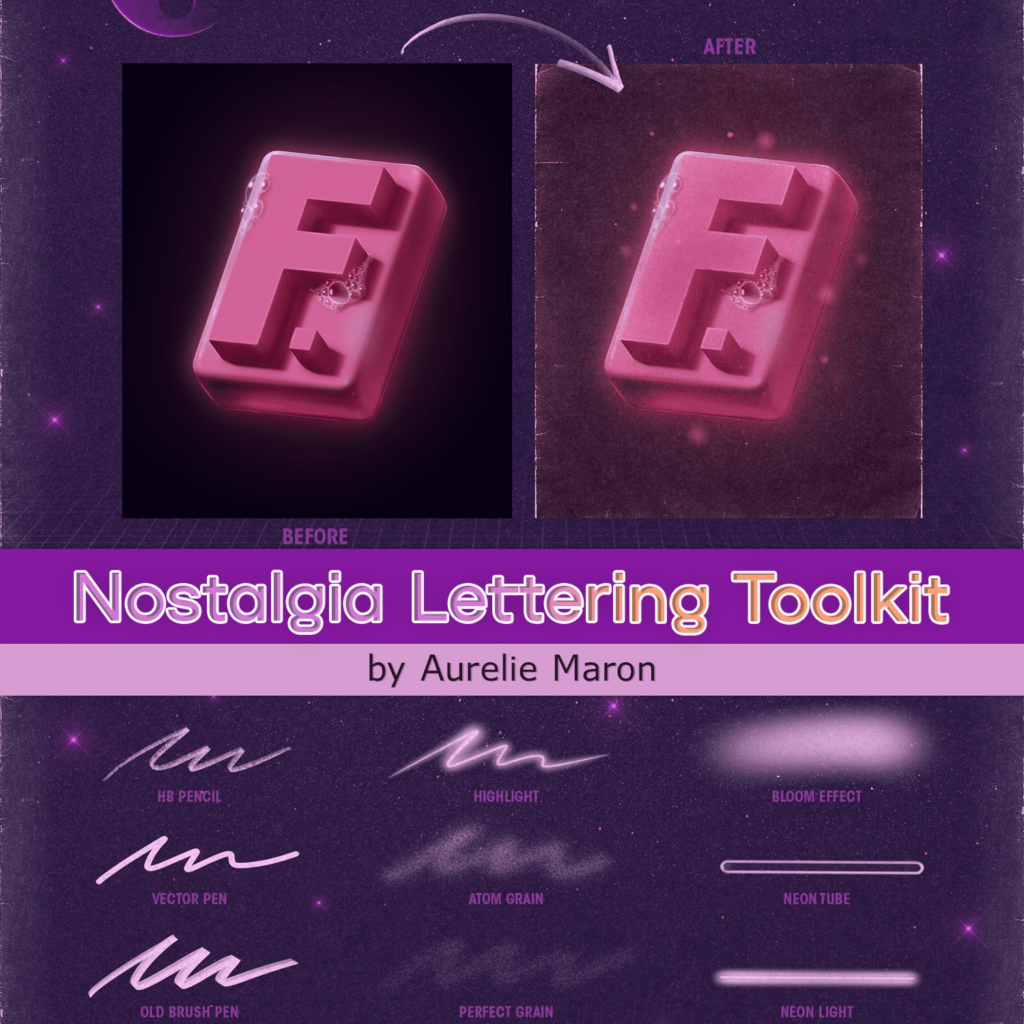 Nostalgia Lettering Toolkit – MasterBundles