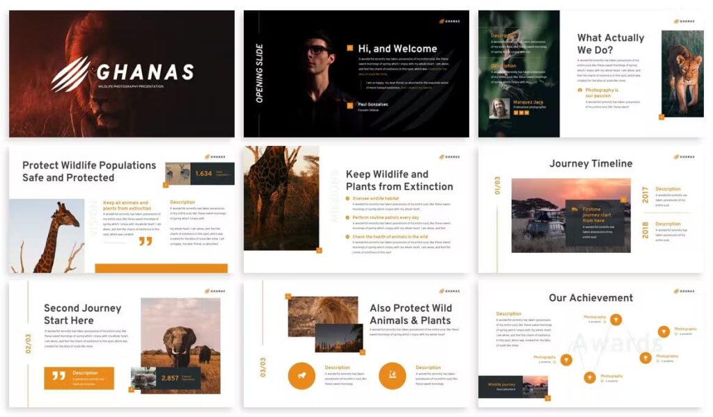 Ghanas - Safari Powerpoint Template – MasterBundles