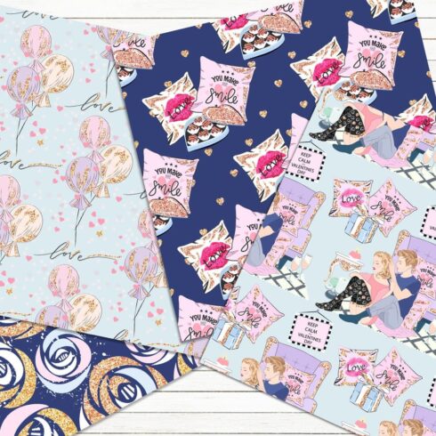 Cozy Valentine's Day Digital Papers – MasterBundles