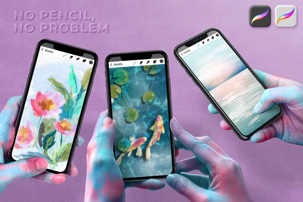 Touch Brushes for Procreate – MasterBundles