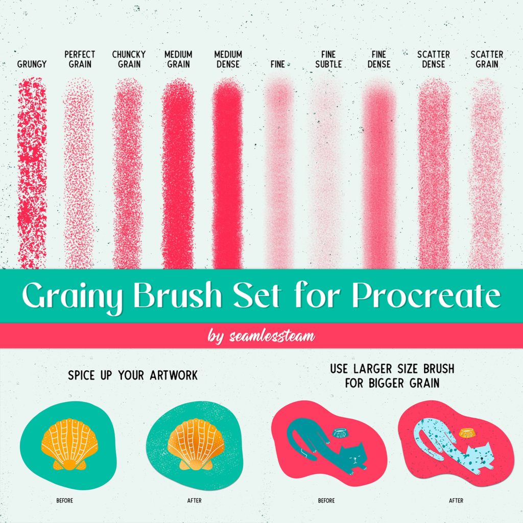 Grainy Brush Set for Procreate – MasterBundles