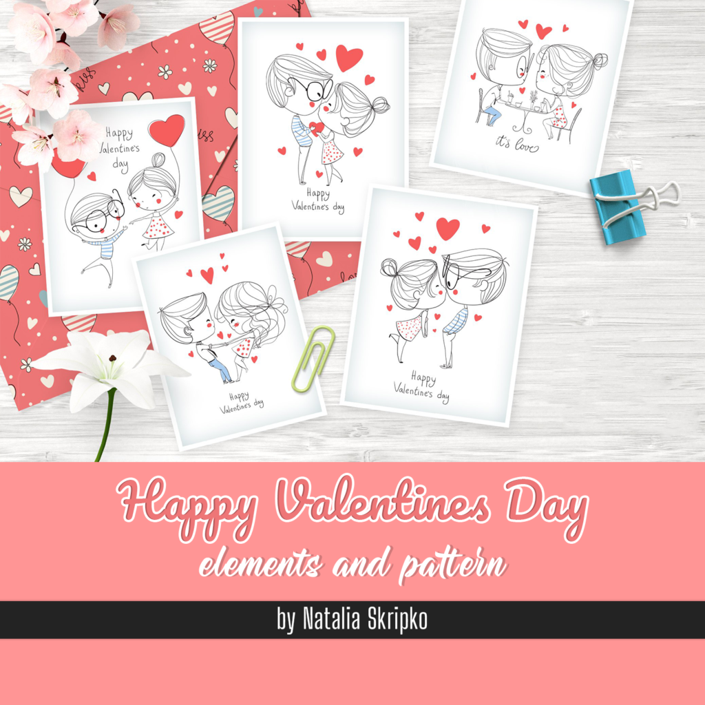 Happy Valentines Day. Love cards. – MasterBundles