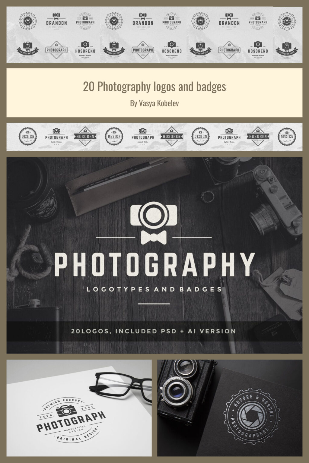 20 Photography Logos And Badges – MasterBundles