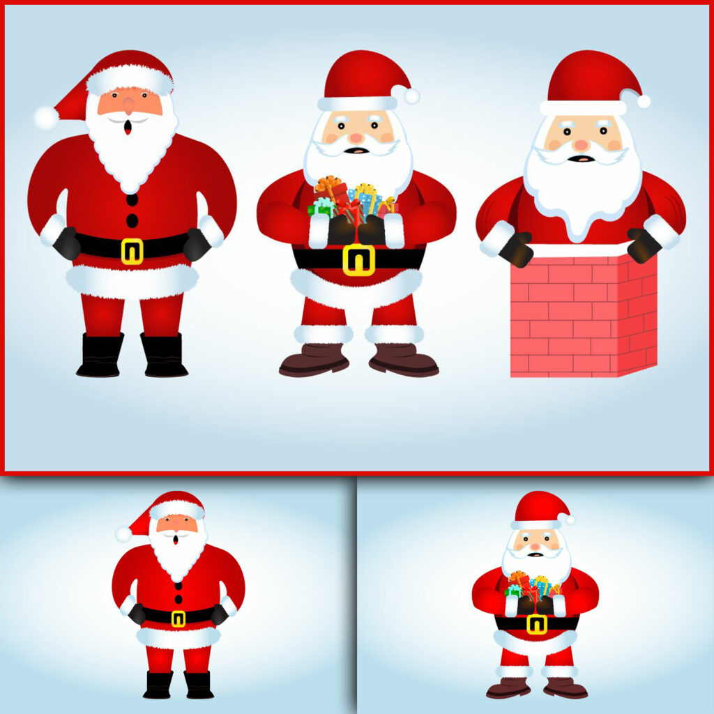 Santa Claus Vector Design Collection – MasterBundles