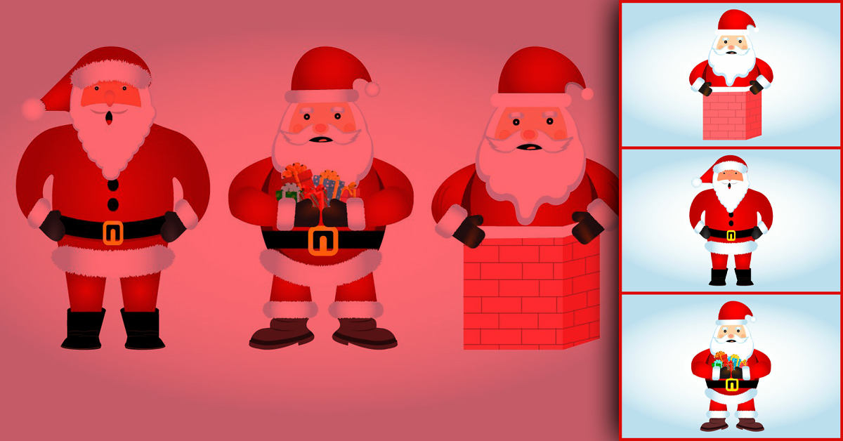 Santa Claus Vector Design Collection – MasterBundles