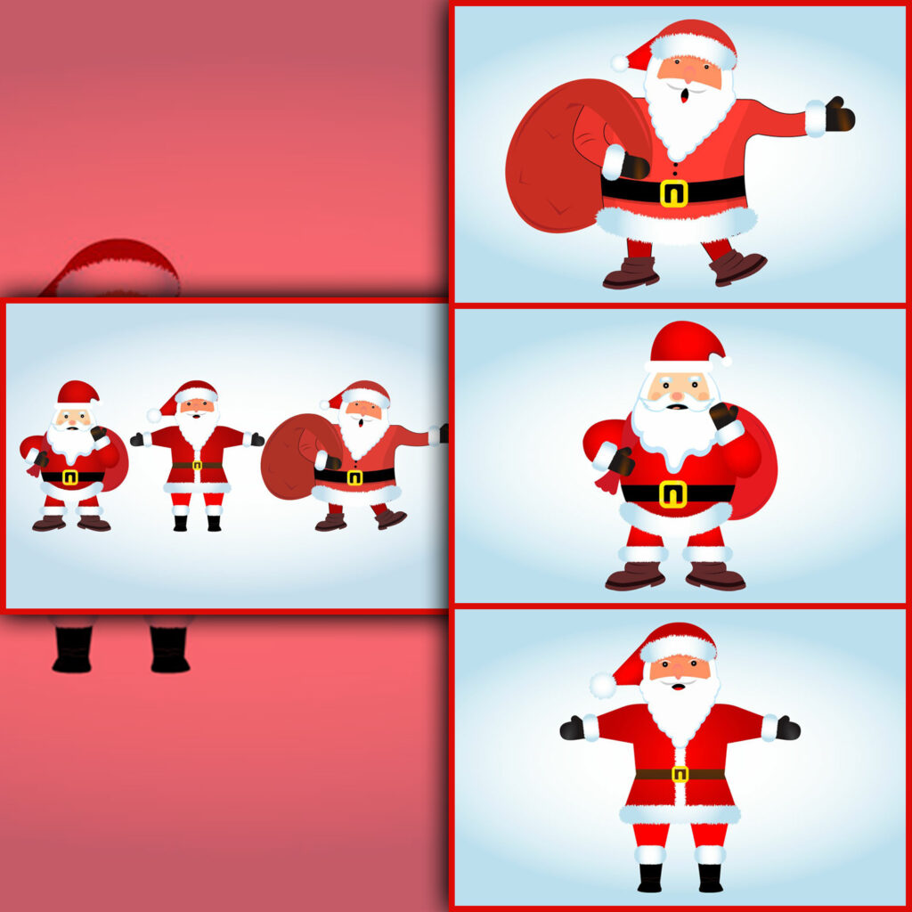Christmas Santa Claus Set Vector Design – MasterBundles