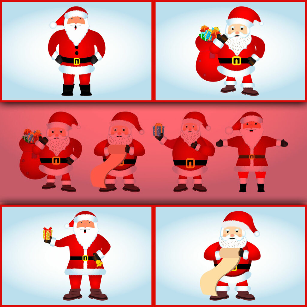 Christmas Santa Claus Collection Design – MasterBundles