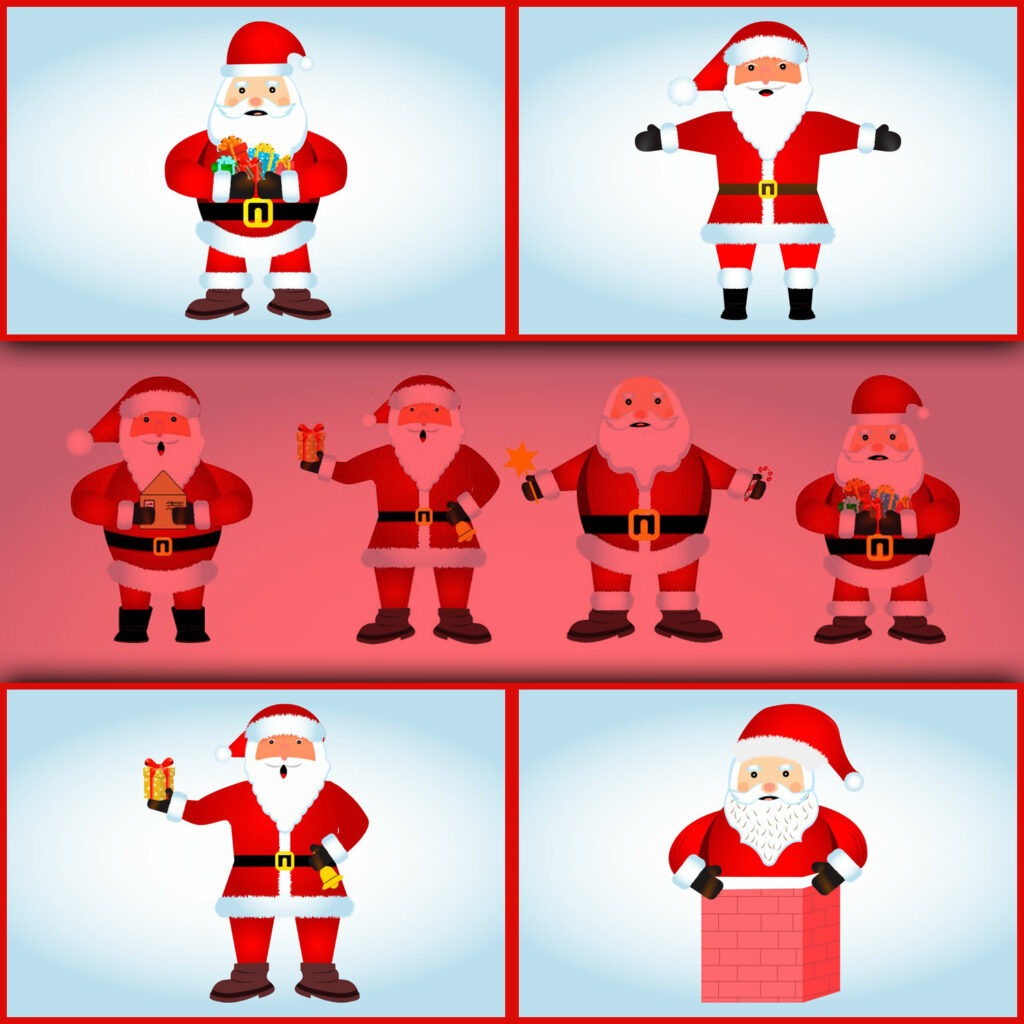 Santa Claus Vector Design Collection – MasterBundles