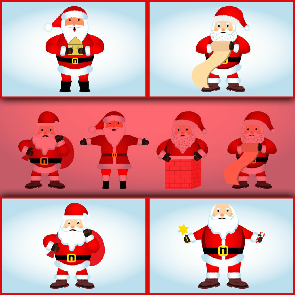 Santa Claus Vector Design Collection – MasterBundles