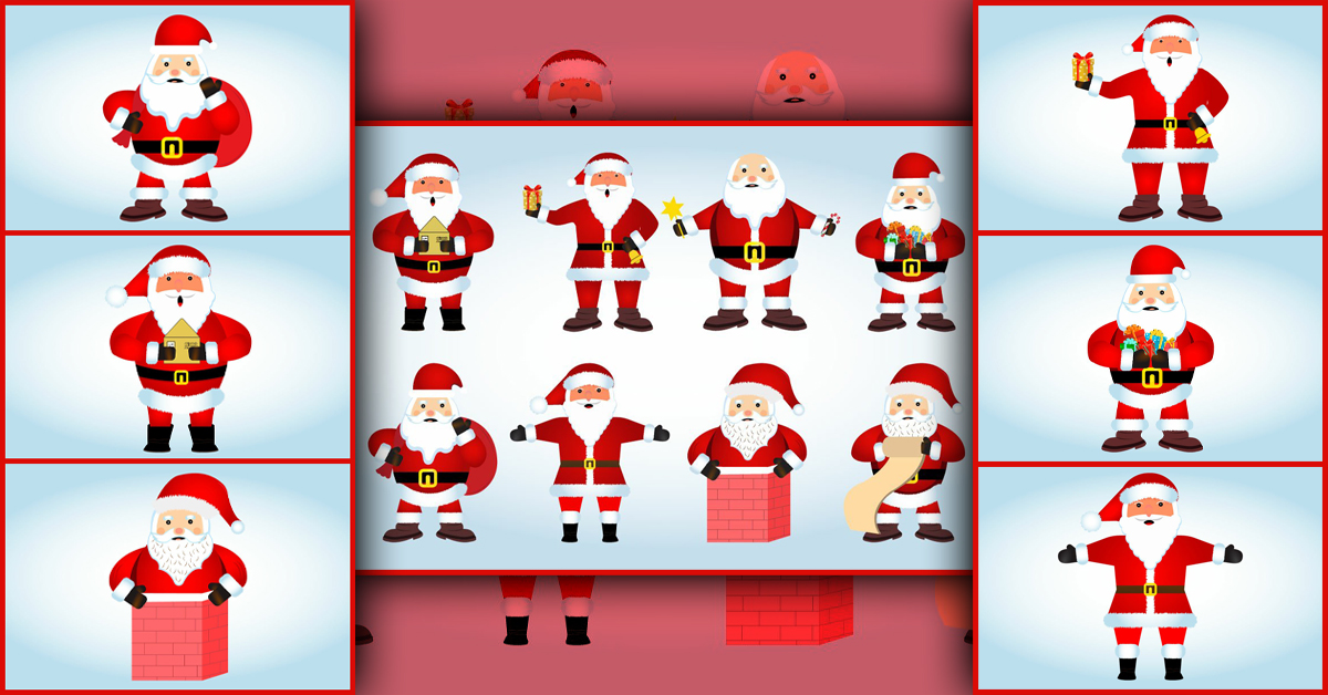 Santa Claus Vector Design Collection – MasterBundles