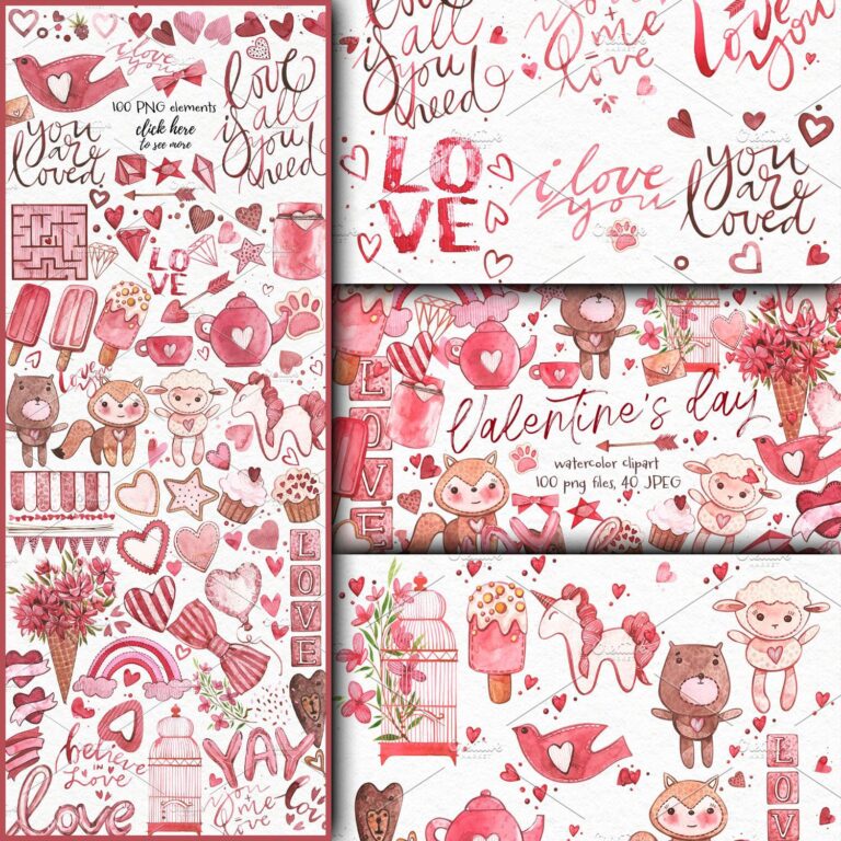 Iconic Valentine Seamless Pattern | MasterBundles