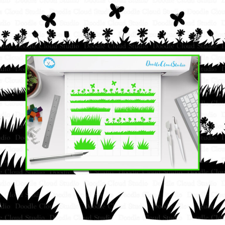 Grass SVG Files, Grass And Flowers – MasterBundles