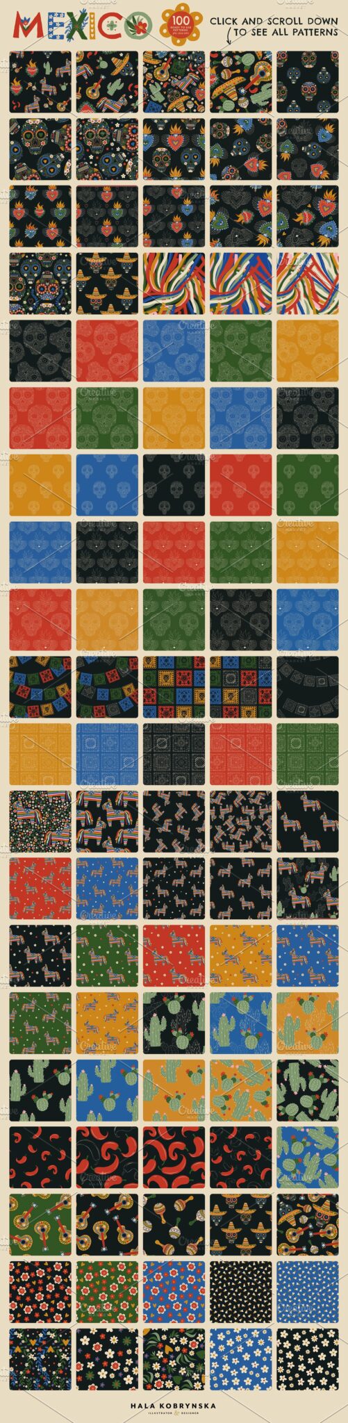 Day Of The Dead. Mexico Patterns. – MasterBundles