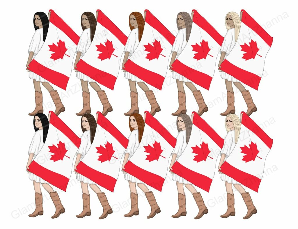 Canada Day Girls Clipart – MasterBundles