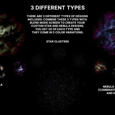 Nebula Star Clusters (Brushes, PNG) | MasterBundles