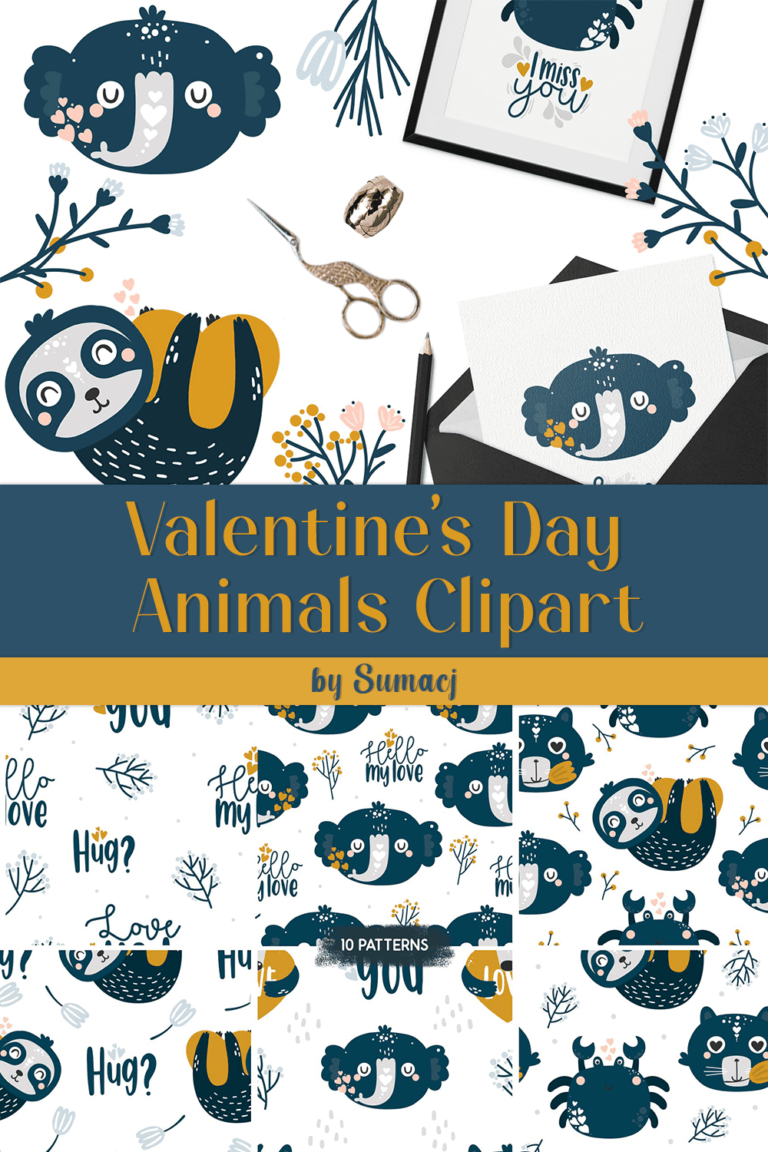 Valentine's Day - Animals Clipart – MasterBundles