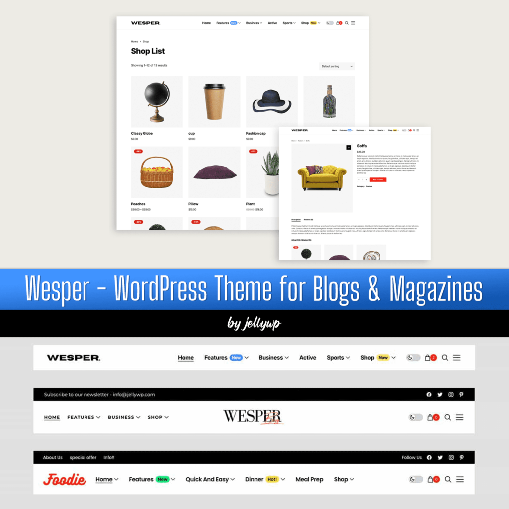 Wesper - WordPress Theme for Blogs & Magazines – MasterBundles