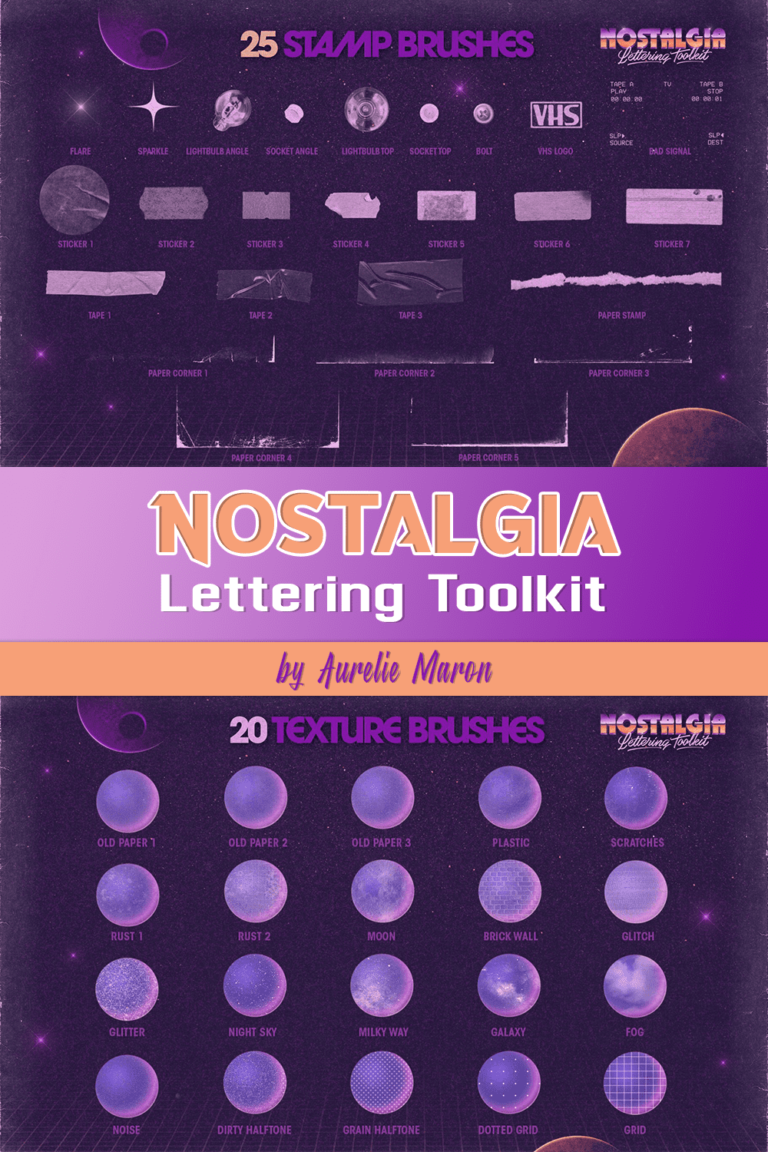 Nostalgia Lettering Toolkit – MasterBundles