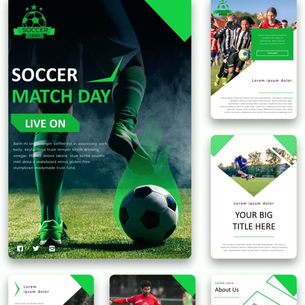Soccer Match Keynote Template: 50 Slides – MasterBundles