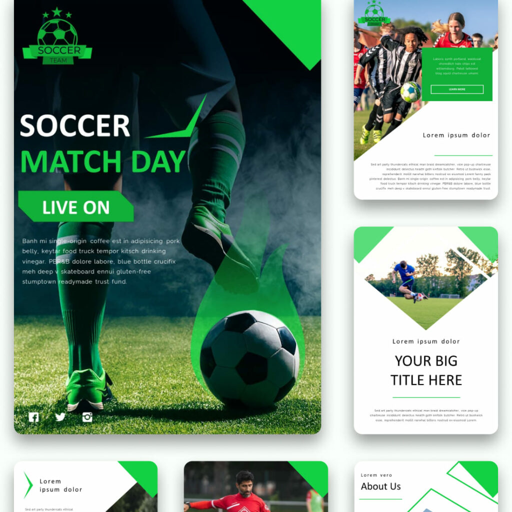 Soccer Match Presentation Template: 50 Slides – MasterBundles