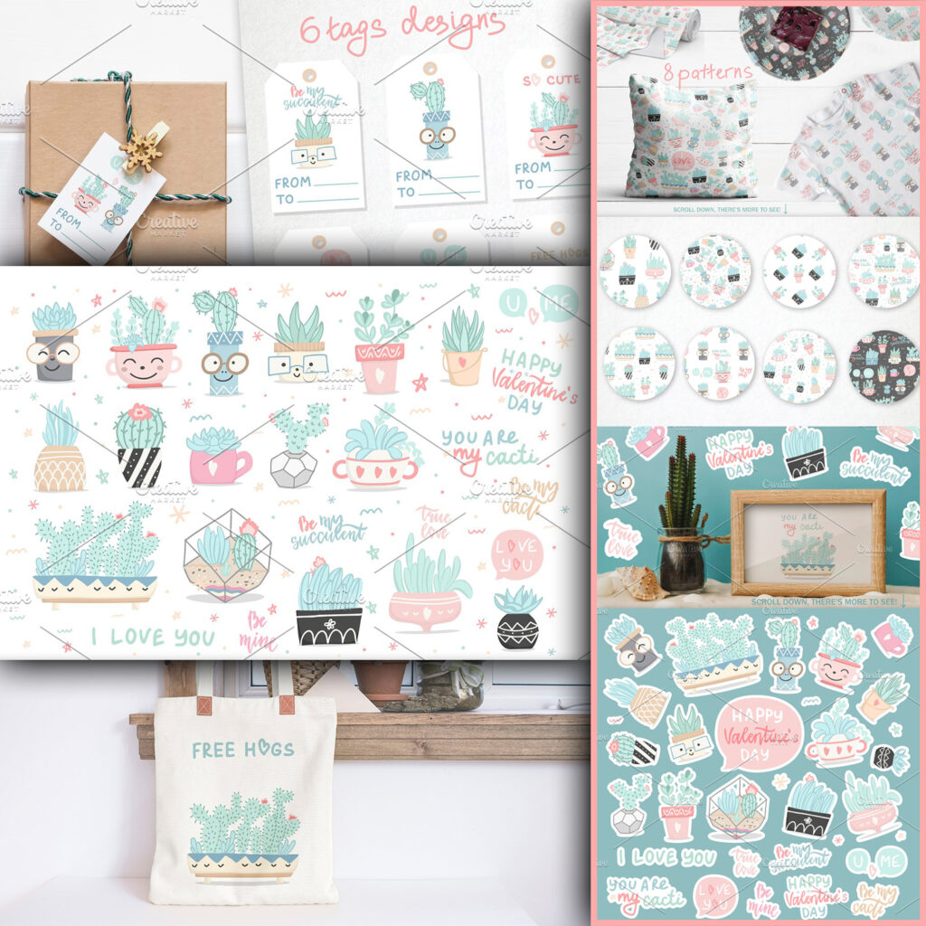 Cute Cactus Set – MasterBundles