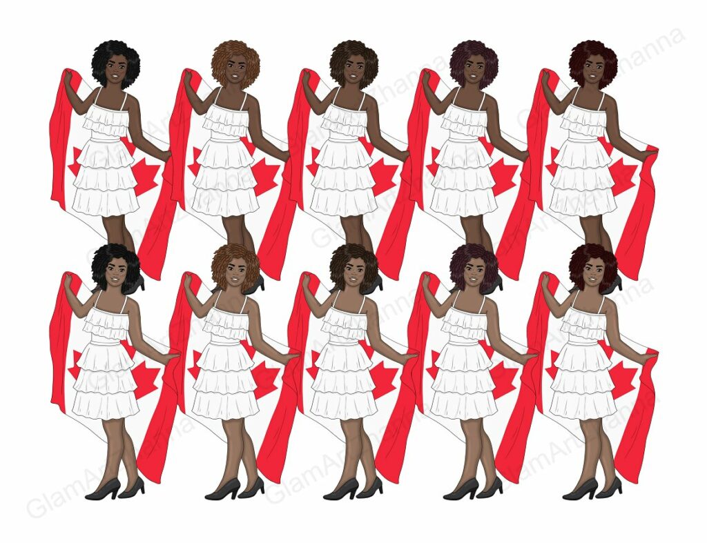 Canada Day Girls Clipart – MasterBundles