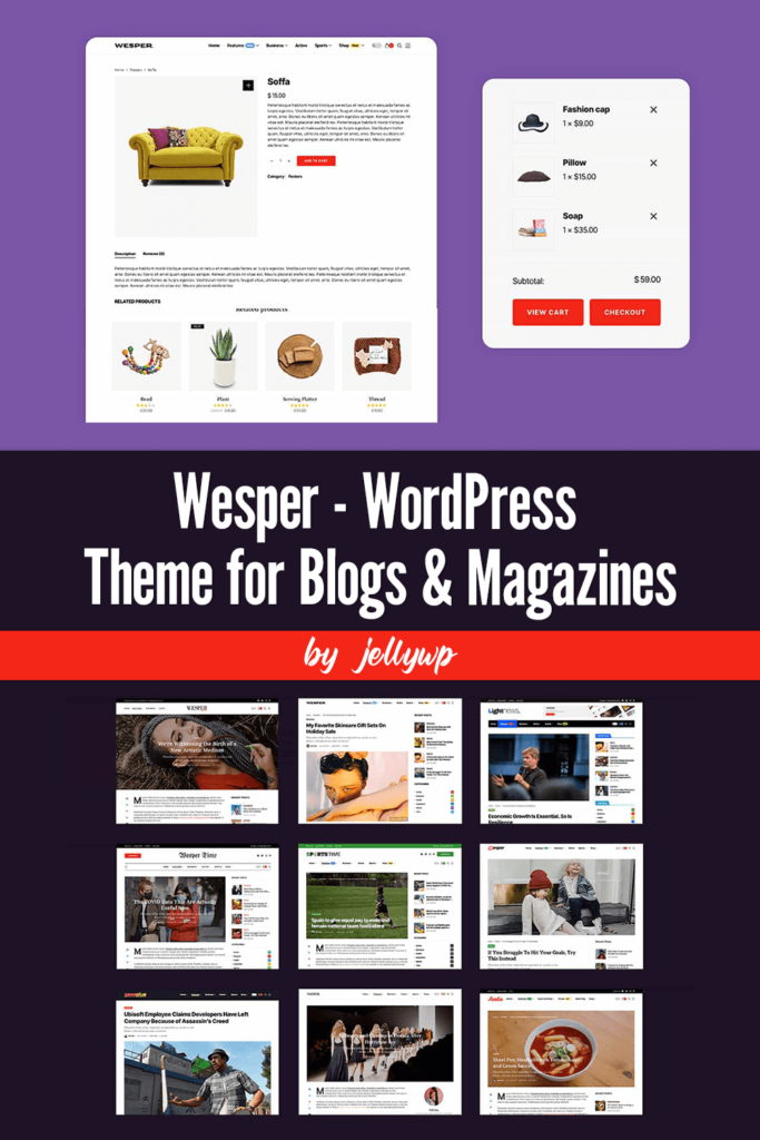 Wesper - WordPress Theme for Blogs & Magazines – MasterBundles