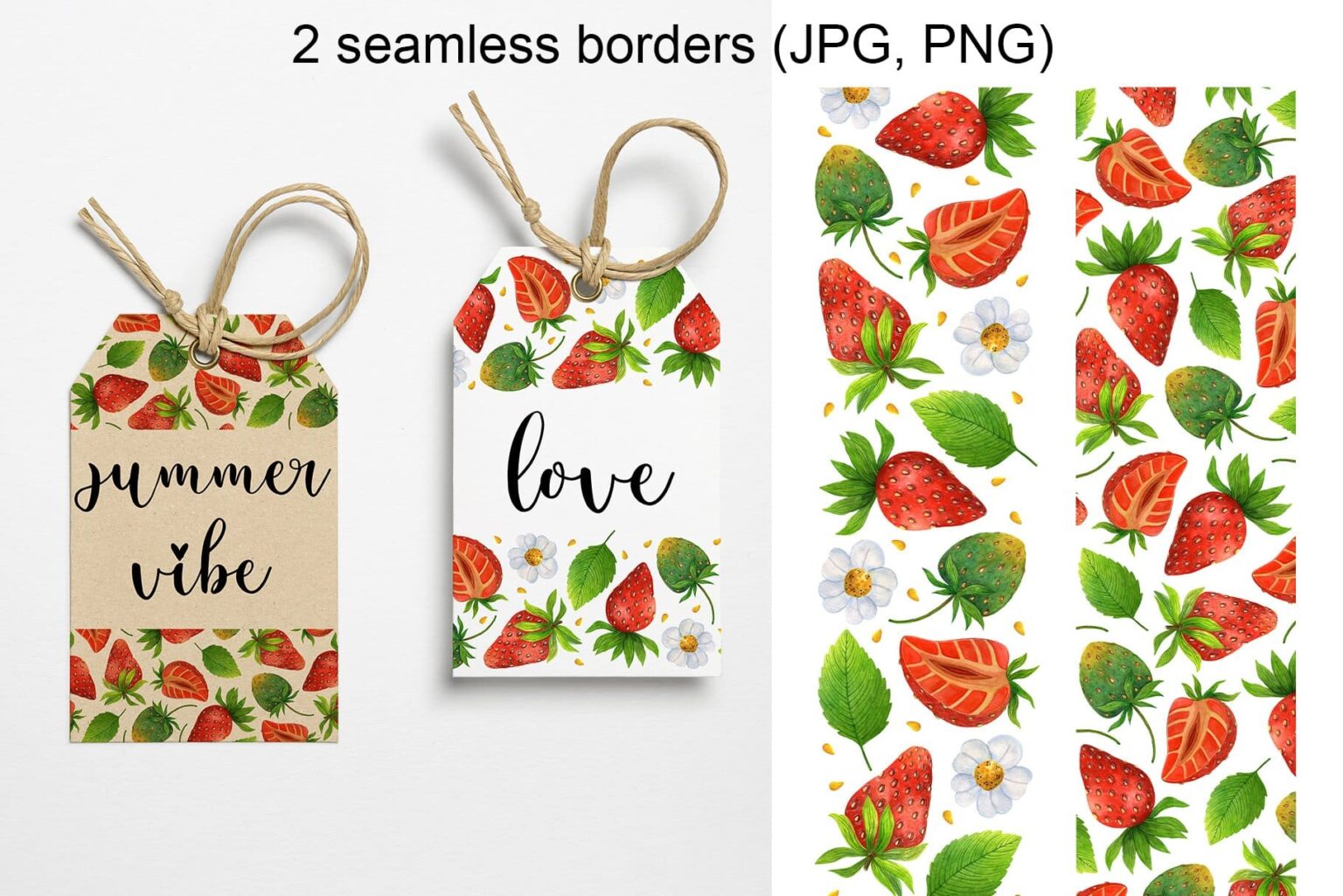 Strawberry Watercolor Clipart, Summer Berry Set – MasterBundles