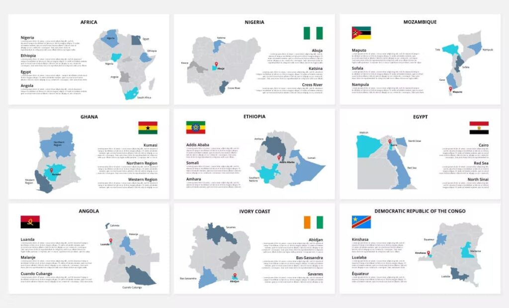 Africa Maps PowerPoint Animated Slides – MasterBundles