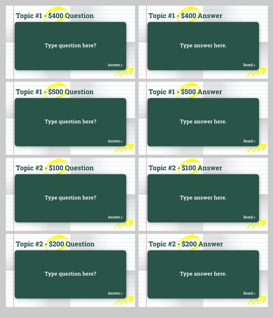 Jeopardy for School PPT PowerPoint – MasterBundles